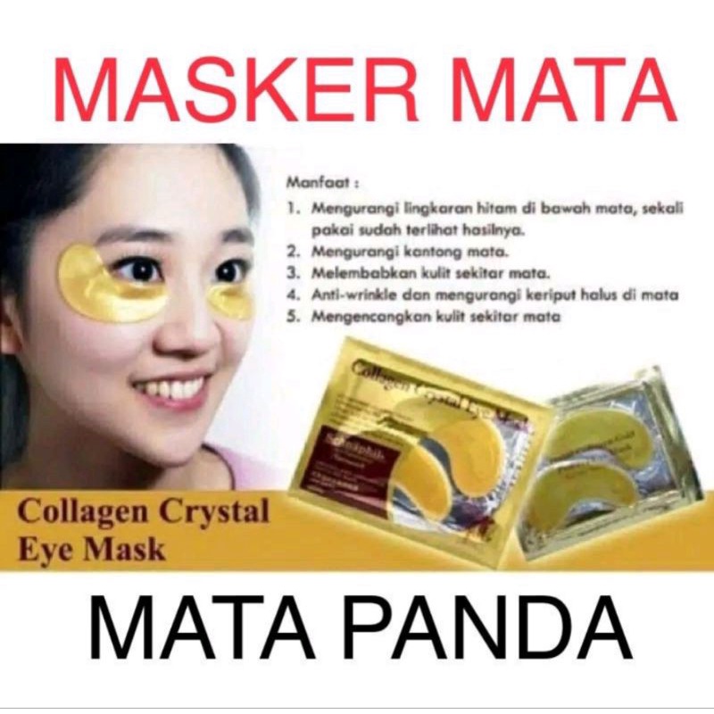 MATA HITAM Panda Eye Mask Black Bag Collagen Cristal eyemask Collagen ...