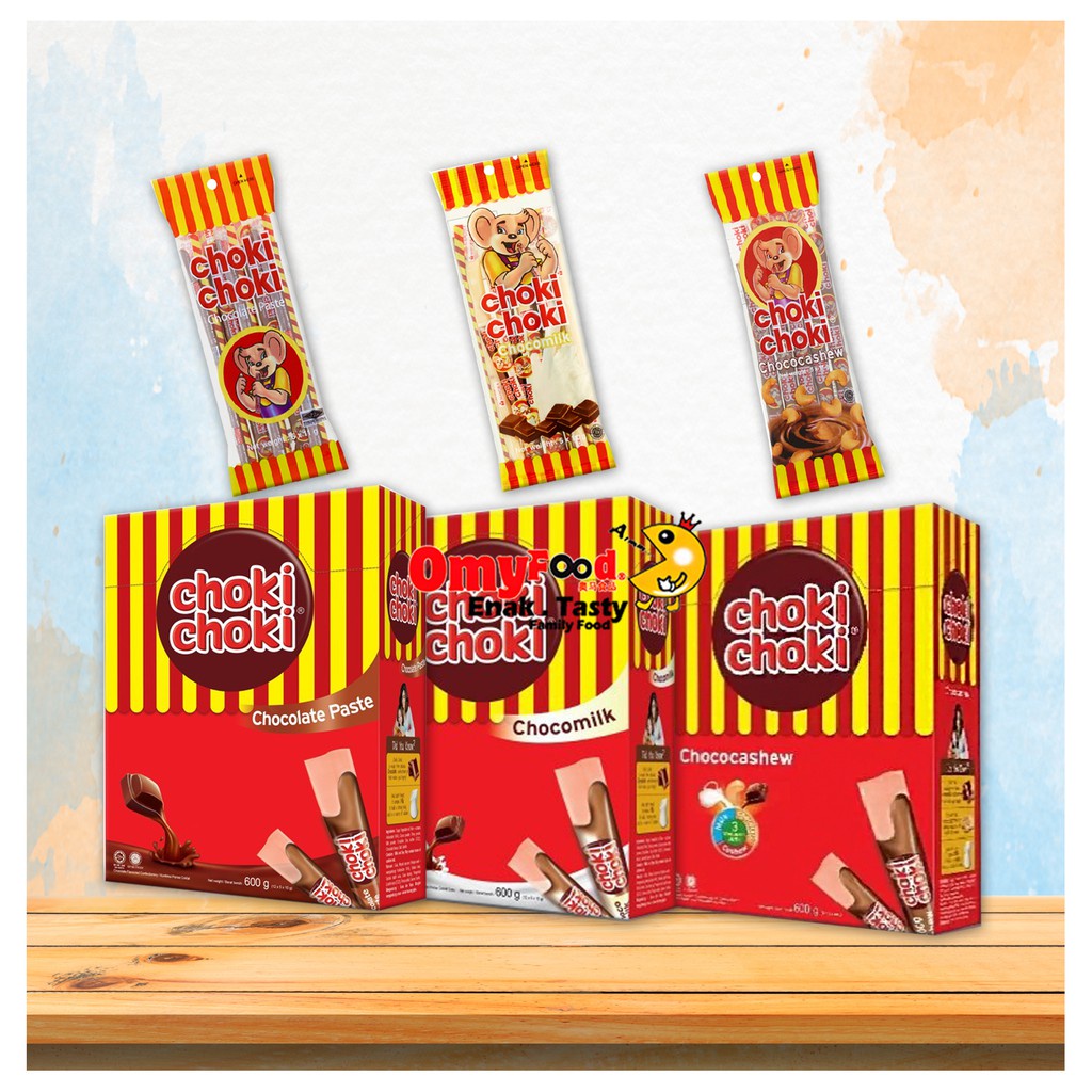60pcs(12pcs x 5pkt) Choki Choki [Chocolate Paste / Chococashew ...