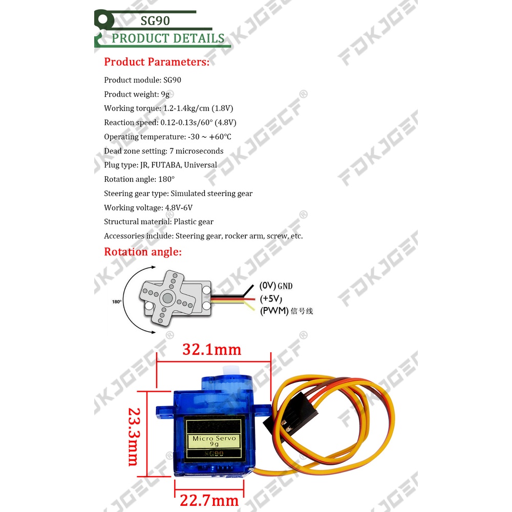 SG90 MG90S MG945 MG946 MG995 MG996 Servo Metal Gear for Model ...
