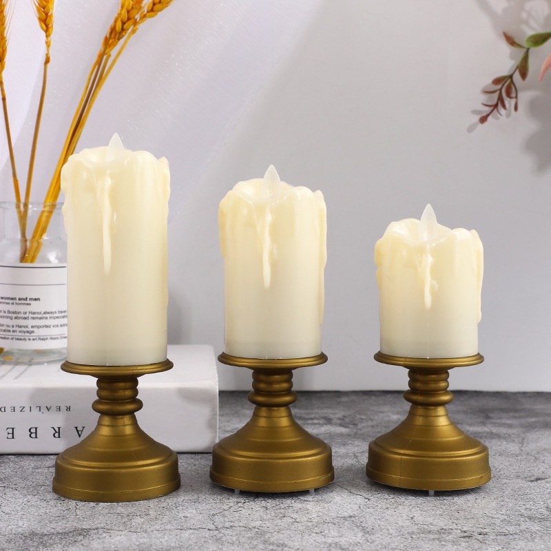 LED Flameless Plastic Swing Candle With Base Tears Candle Light ...