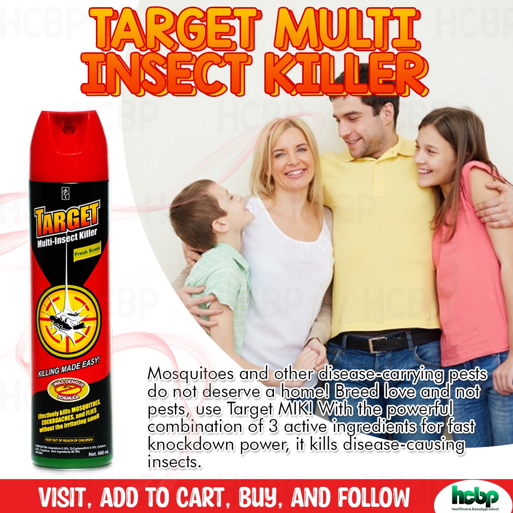 Personal Collection Target Multi Insect Killer Spray 600ml Anti-Dengue, Insect Spray Mosquito ...
