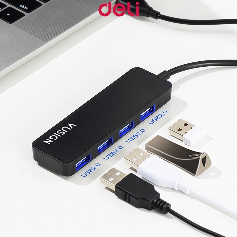 Deli 3 USB 2.0 Ports Hub Compatible With 3.0 Ports Plug And Play Otg ...