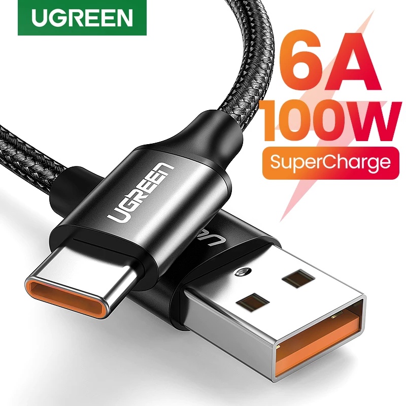 UGREEN USB Cable 6A 100W Cable Supercharge USB Type C Fast Charging ...