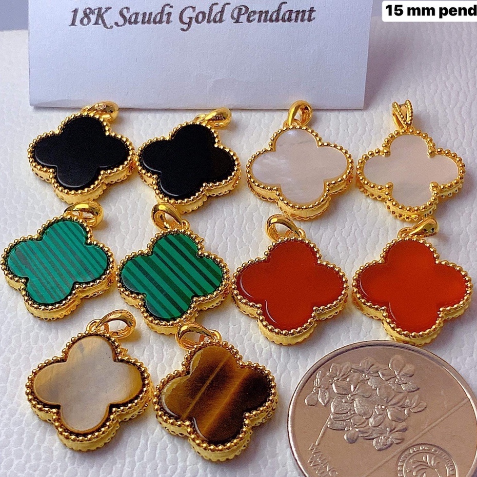 ️COD ️18k Saudi Gold Pawnable/Nasasanla Real Gold VCA Pendant 15mm ...