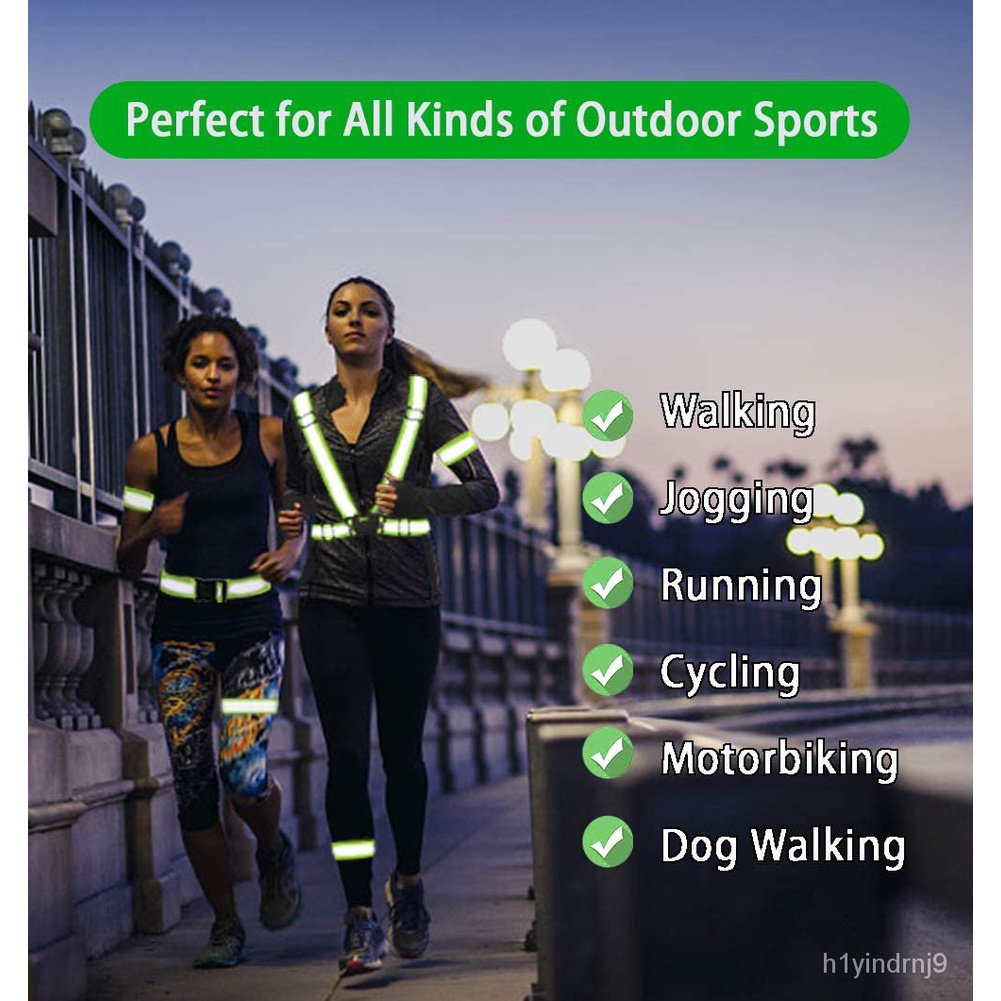 Highlight Reflective Vest Straps Night Running Cycling Adjustable ...