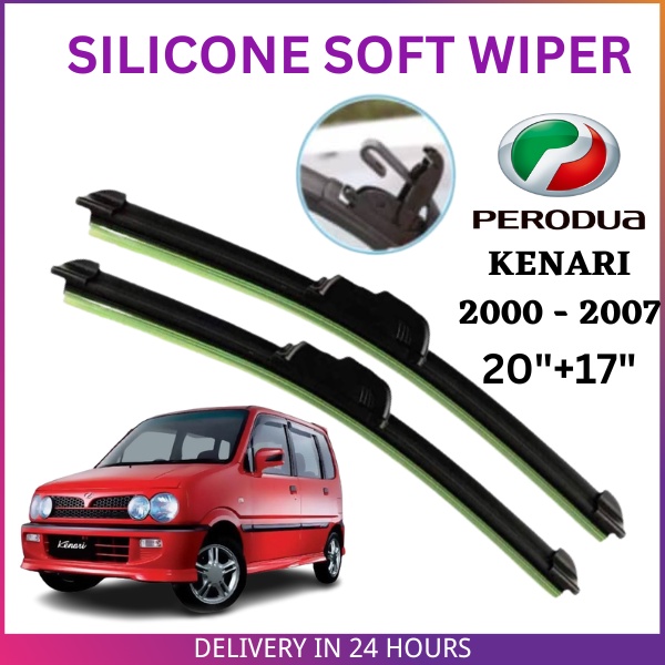 Perodua KENARI 2000 - 2007 SILICONE SOFT WIPER (2PCS/SET) | Shopee ...