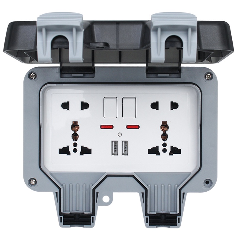 TEP Outdoor Waterproof Socket Outdoor IP66 Surface Mount Rainproof ...