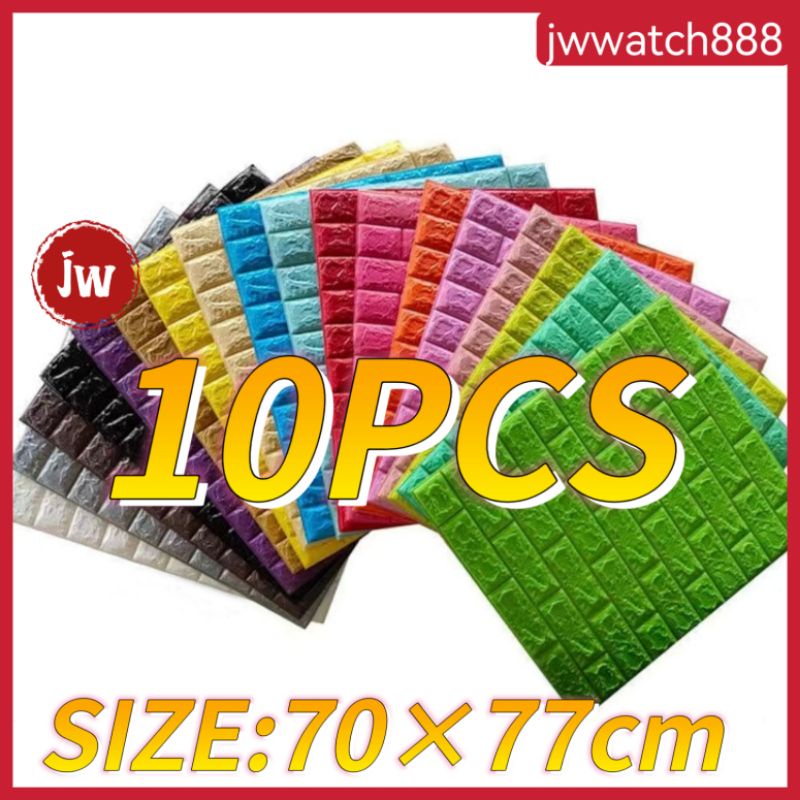 10pcs Big size 70×77cm Wallpaper Brick 3D Wall Sticker Foam Self ...