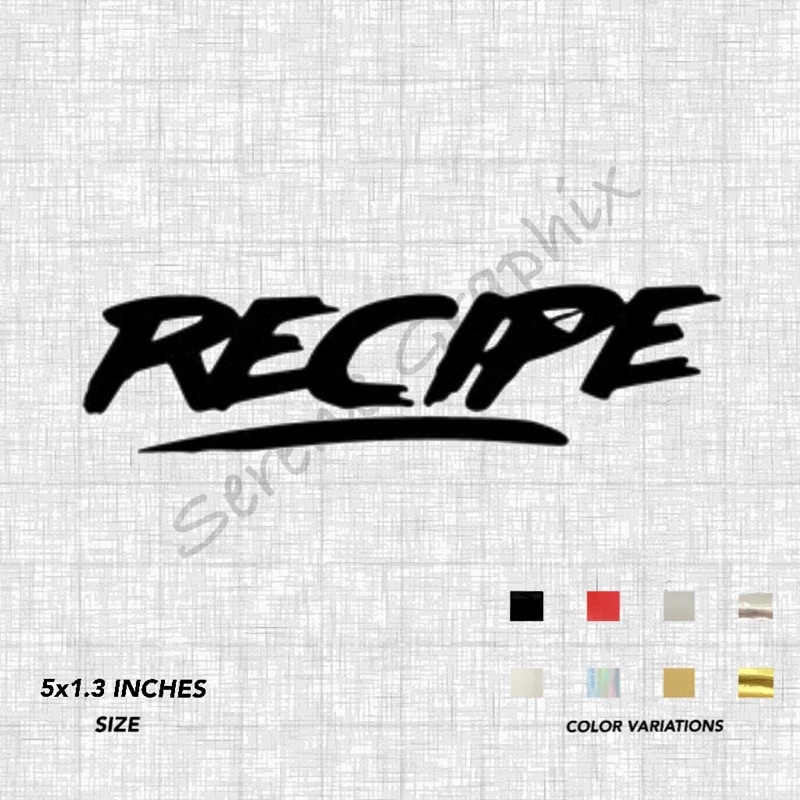 Recipe Sticker - Waterproof Cut Out Sticker | Shopee Philippines