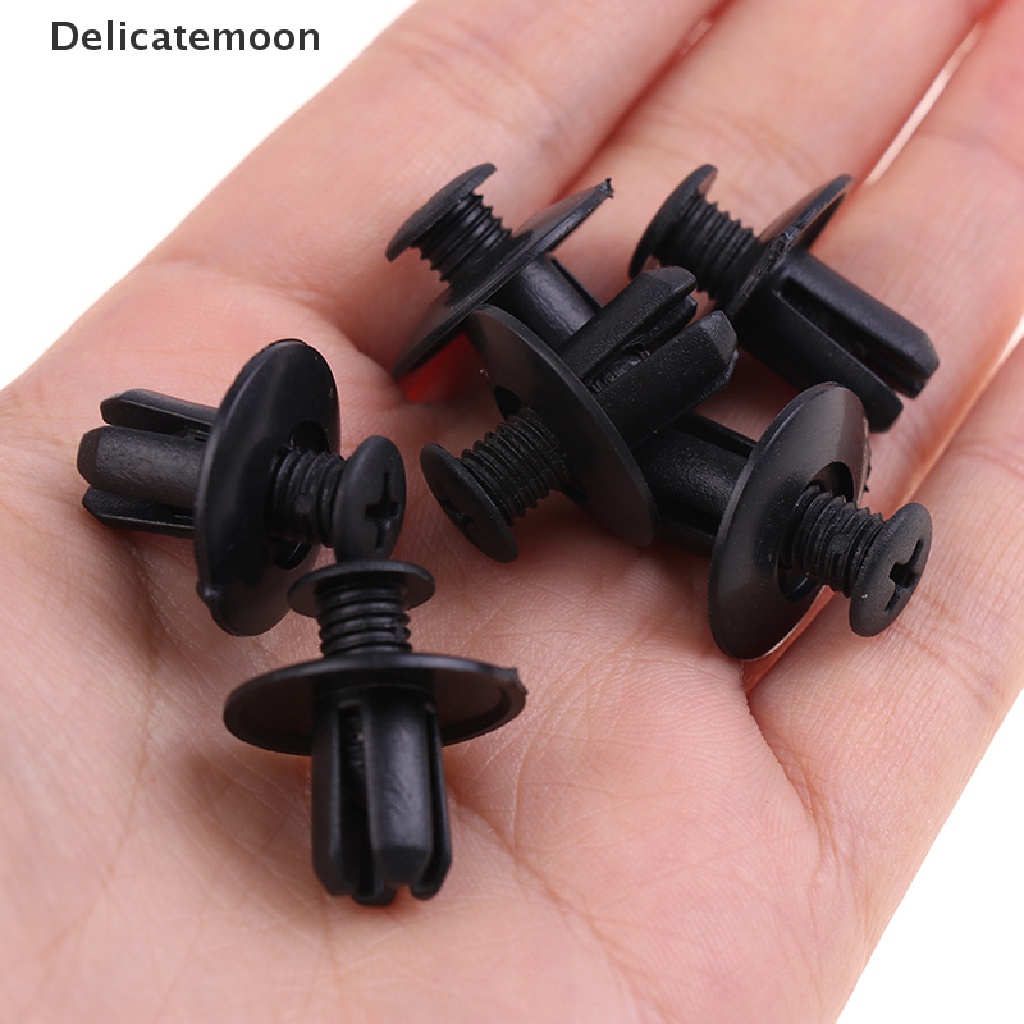 Delicatemoon 50pcs Universal Car Bumper Fender 8mm Hole Plastic Rivets ...