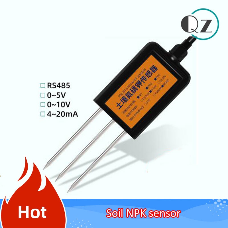 RS485 soil NPK sensor fertility soil fertilizer nutrient organic matter ...