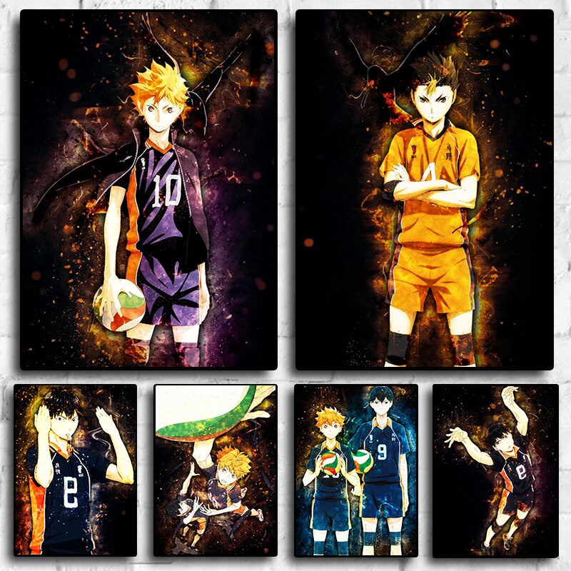 Haikyuu Japan Anime Posters Watercolor Prints Pictures Wall Art Decor ...