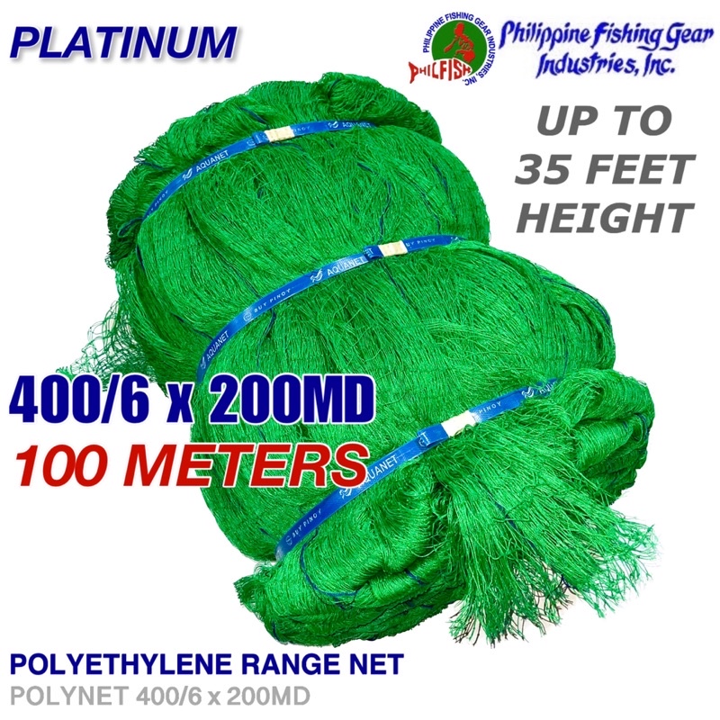 100Mts | Polynet 400/6 x 200MD Range | Philfish | Mega | Aquanet ...