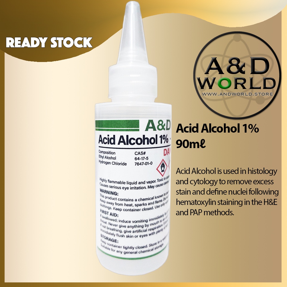 Acid Alcohol 1% 90mL Ziehl Neelsen Decolorizer Differentiation Reagent ...