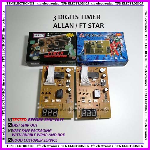 ALLAN / FT STAR 3 DIGITS TIMER SINGLE RELAY FOR PISONET | Shopee ...
