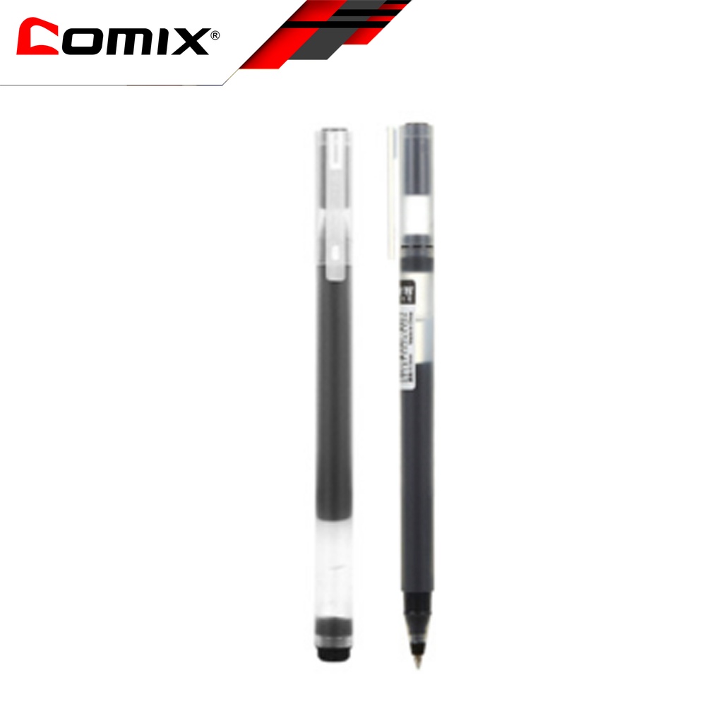Comix Capped Gel Ink Pen 0.5mm Black | Shopee Philippines