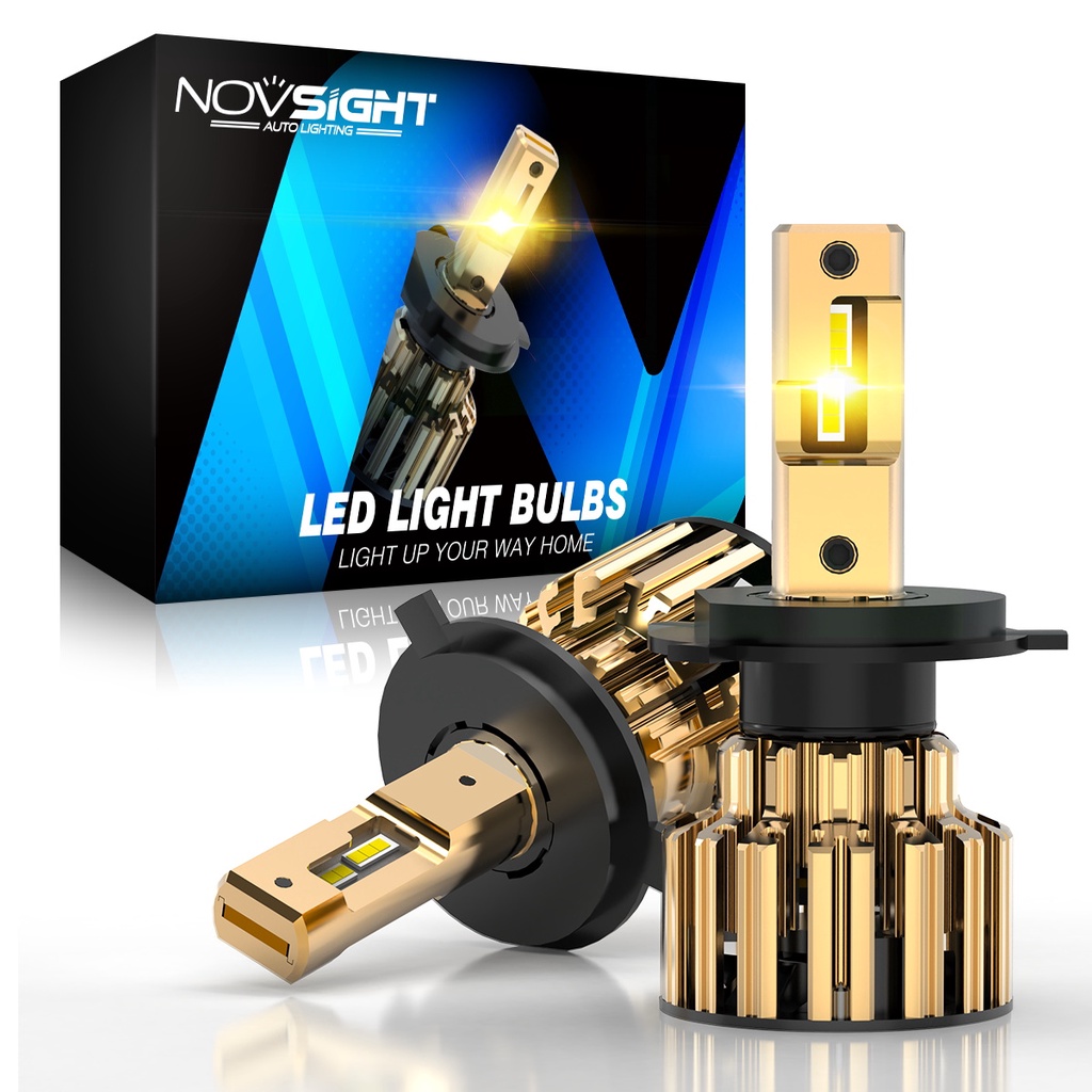 Novsight F03Y 3000K yellow light Super Bright Car LED Headlight 9005 ...