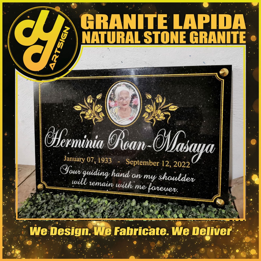 DYD ℠ • Natural Granite Lapida Slab - 15" x 24" Memorial Size | Shopee ...