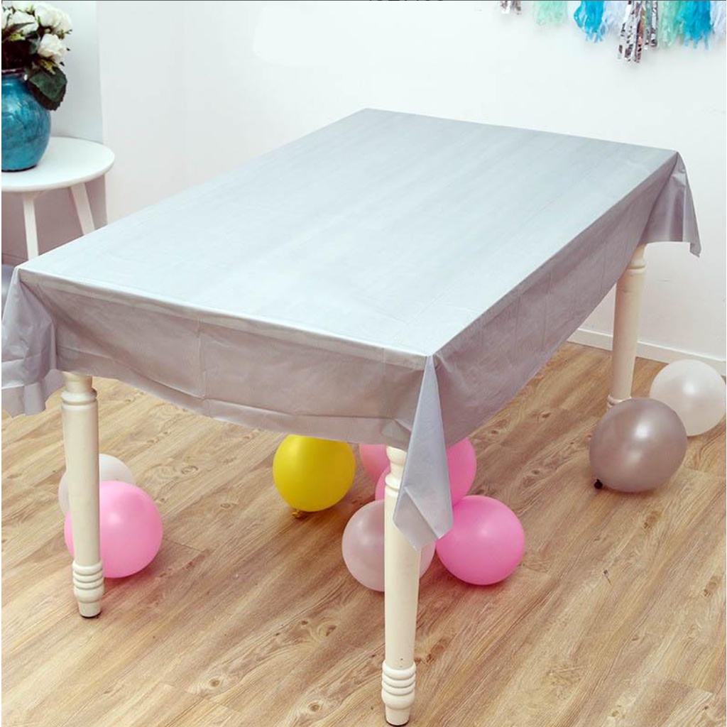 Agar.shop 6 Seater Plain Plastic Table Cover Waterproof Rectangular Disposable Party Decoration ...