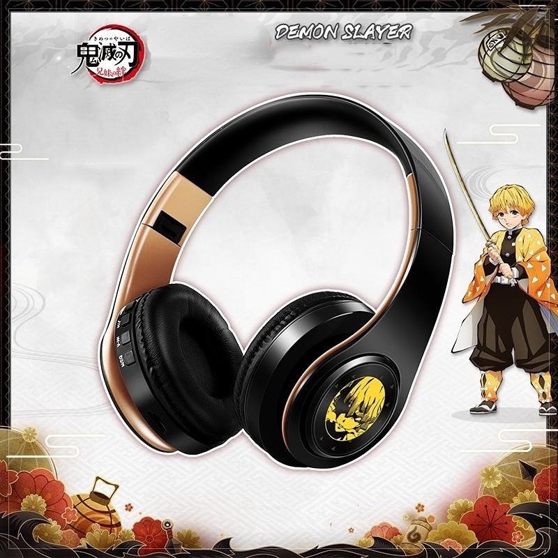 Anime Demon Slayer Agatsuma Zenitsu Cosplay Headset Bluetooth Wireless ...