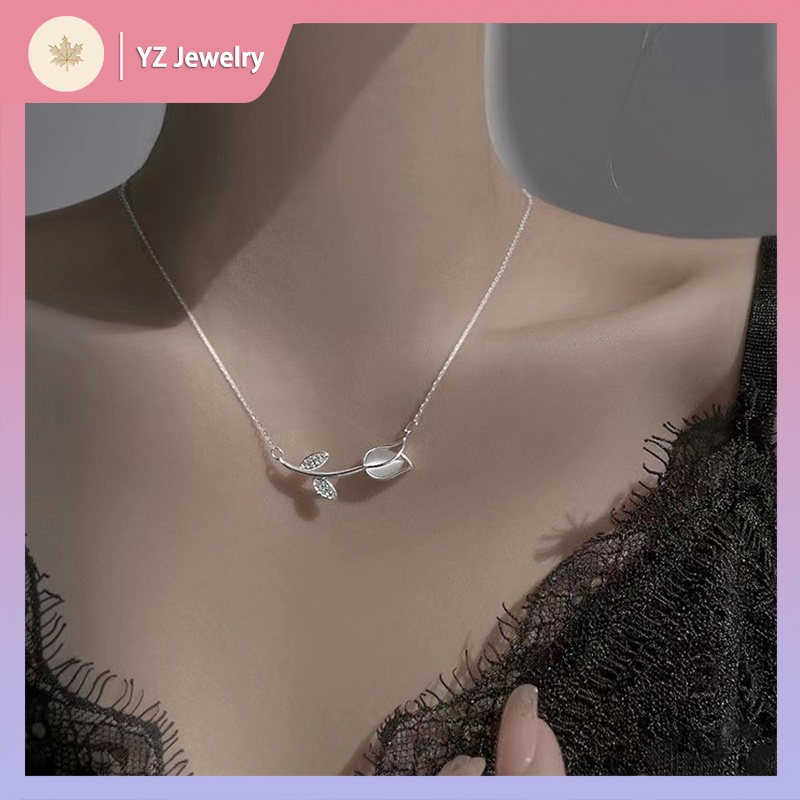 Tulip Original Stainless Chain S925 Silver Inlaid Necklace For Women ...