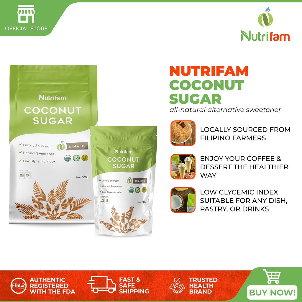 Nutrifam Coconut Sugar (140g-500g) | Shopee Philippines