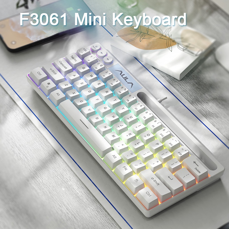 AULA F3061 61 Keys Wired Rgb Gaming Keyboard Membrane Usb Interface To ...