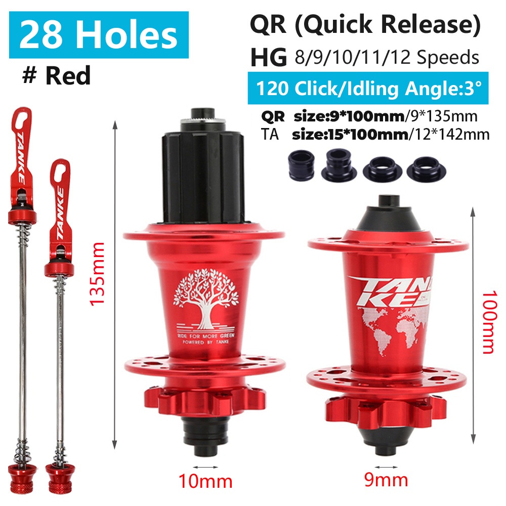 90 Click Hub Sound MTB Bike Hubs Set - 90 Click 4 Pawl Disc Brake Hubs For 8-11 Speed, 28/32/36 ...