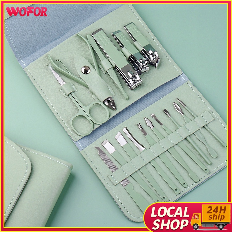 Nail Clipper Kit, Luxury Manicure 16 In 1 Professional Pedicure Set ...