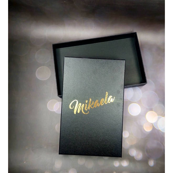 FREE Personalized Names for Black Luxury Rigid Gift Box. | Shopee ...