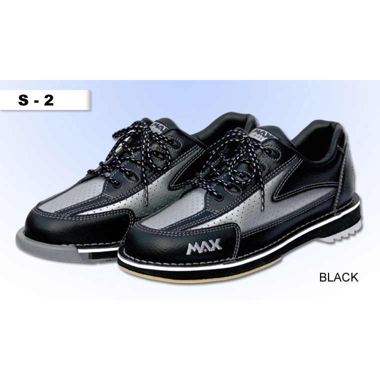 MAX S-2 Black Bowling Shoes Replaceable Slide Sole and Heel | Shopee ...