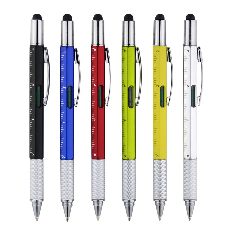 7 In1 Multifunction Ballpoint Pen With Modern Handheld Tool Measure