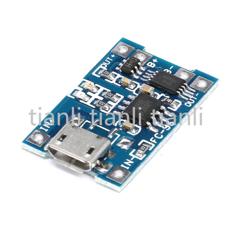 5V 1A Micro USB 18650 Lithium Battery Charging Board Charger Controller ...