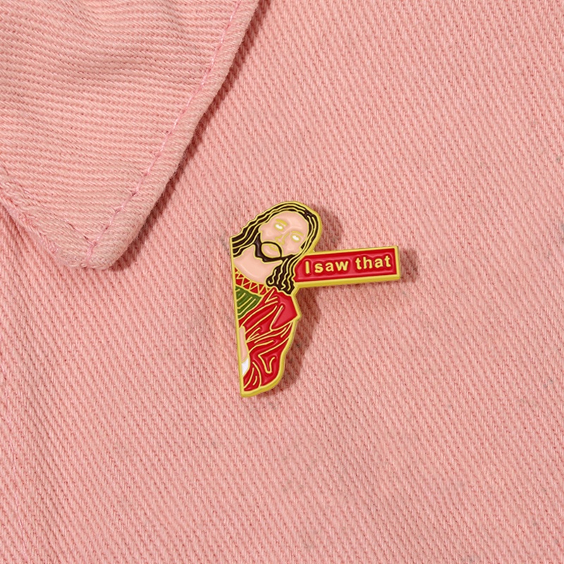 I Saw That Enamel Pins Jesus Brooch Badges Lapel Pin Cartoon Badge ...