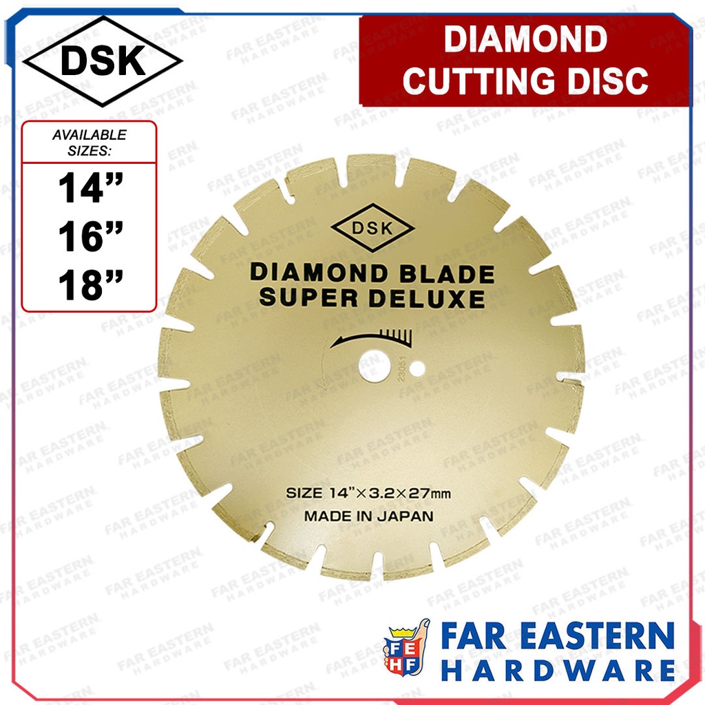 DSK Diamond Cutting Disc for Concrete Cutter 14" | 16" | 18" | Shopee ...