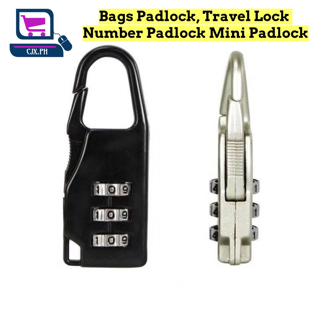 JASMINECHUA 1pcs Bags Padlock, Travel Lock Number Padlock Mini Padlock ...
