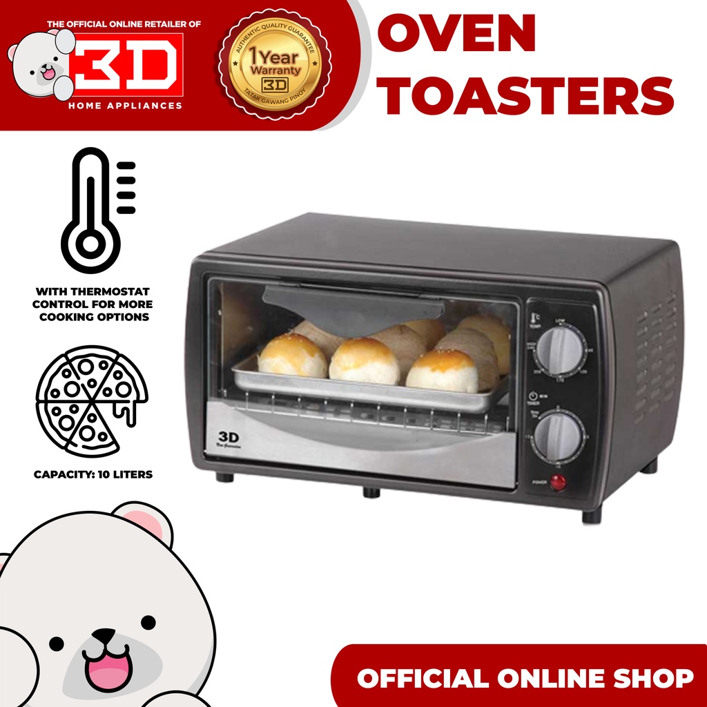 3D OT-G901 Minimalist Electric Oven Toaster 10L | Shopee Philippines