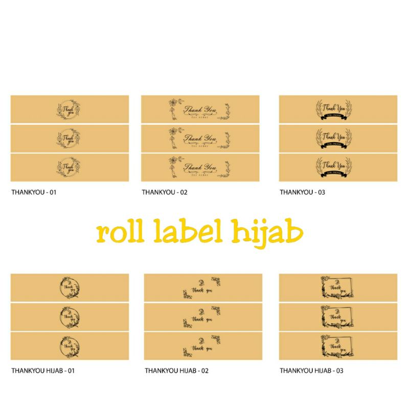 Roll LABEL HIJAB 5x30 cm | Shopee Philippines