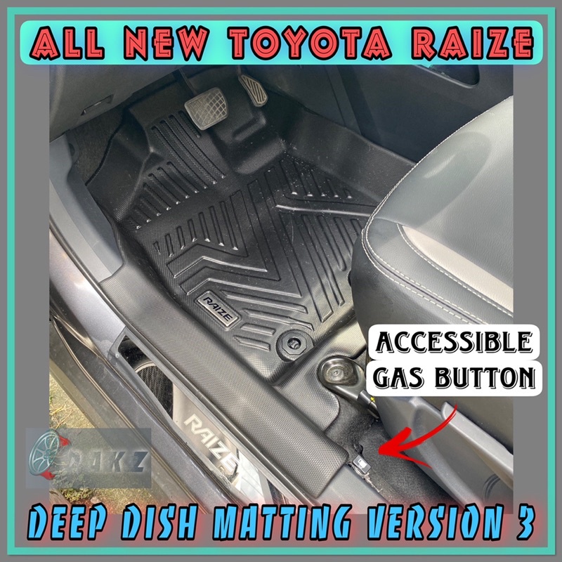 TOYOTA RAIZE 2022-2023 DEEP DISH MATTING VERSION 3 (RAIZE ACCESSORIES ...