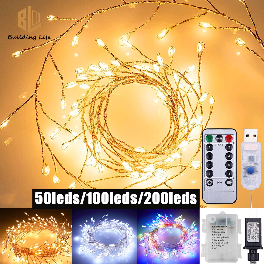 LED Christmas Lights Firecracker String Lights Starry New Fairy Lights ...