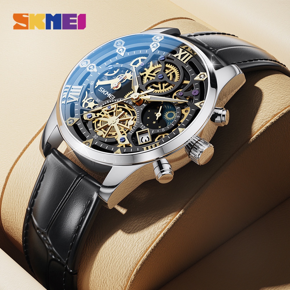 SKMEI Watch For Men Original Waterproof Unisilver Business Sun Moon ...