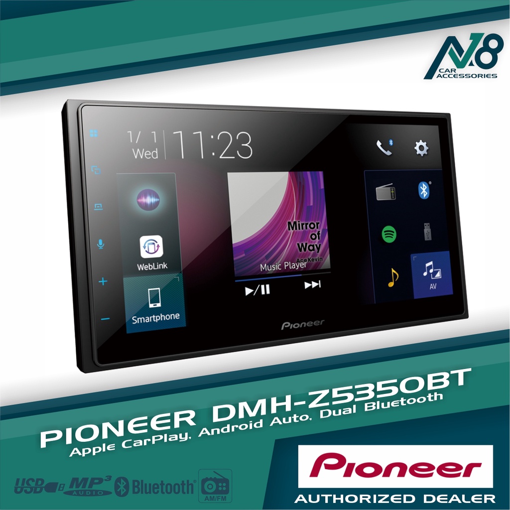 Pioneer DMH-Z5350BT Apple CarPlay, Android Auto, WebLink, Built-in ...