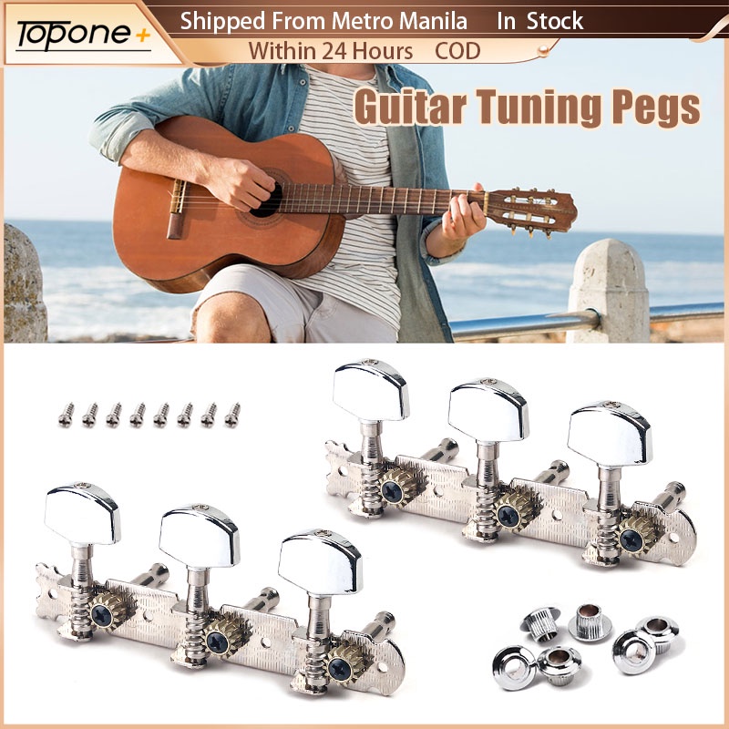 1Pair Guitar Tuning Pegs Keys Universal Machine Head Tuners Chrome ...