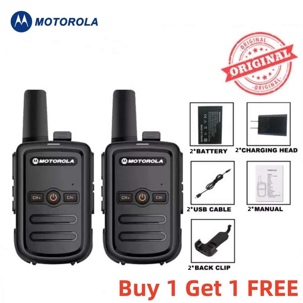 Motorola C51 Walkie Talkie Long Range 10KM Mini UHF Two Way Radio 5W ...