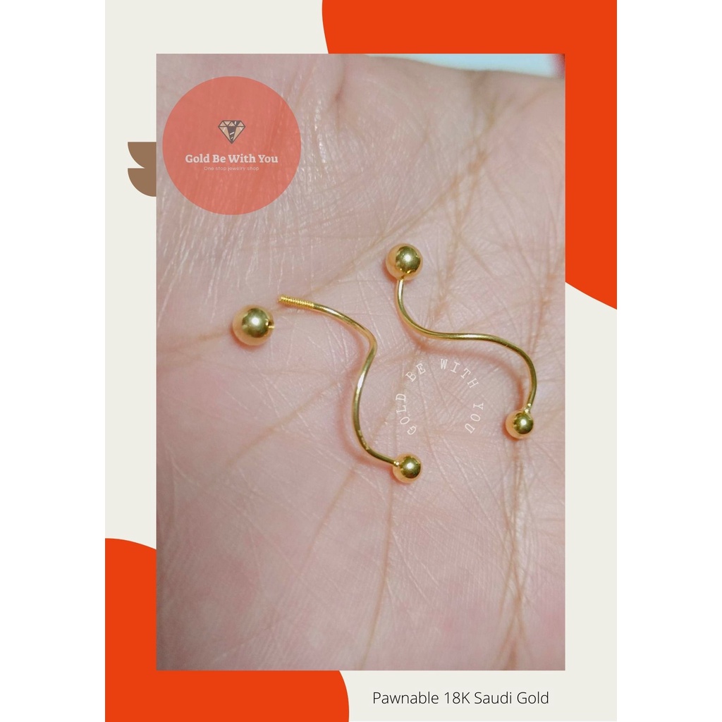 Pawnable 18k Saudi Gold Spiral De Roscas Earrings | Shopee Philippines