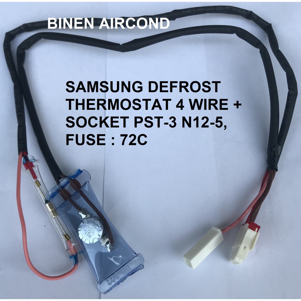 SAMSUNG DEFROST THERMOSTAT 4 WIRE + SOCKET PST-3 N12-5, FUSE : 72C (OEM ...