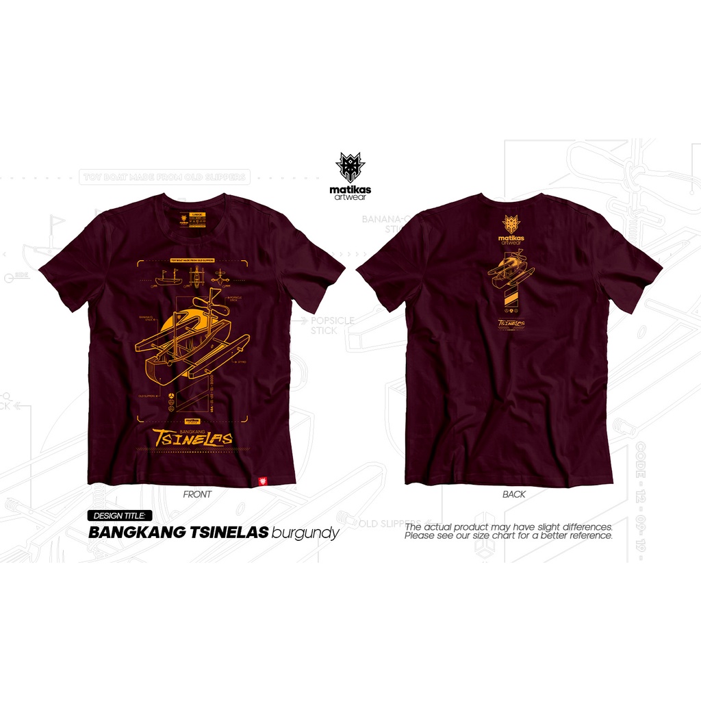 Matikas Artwear Bangkang Tsinelas Burgundy | Shopee Philippines