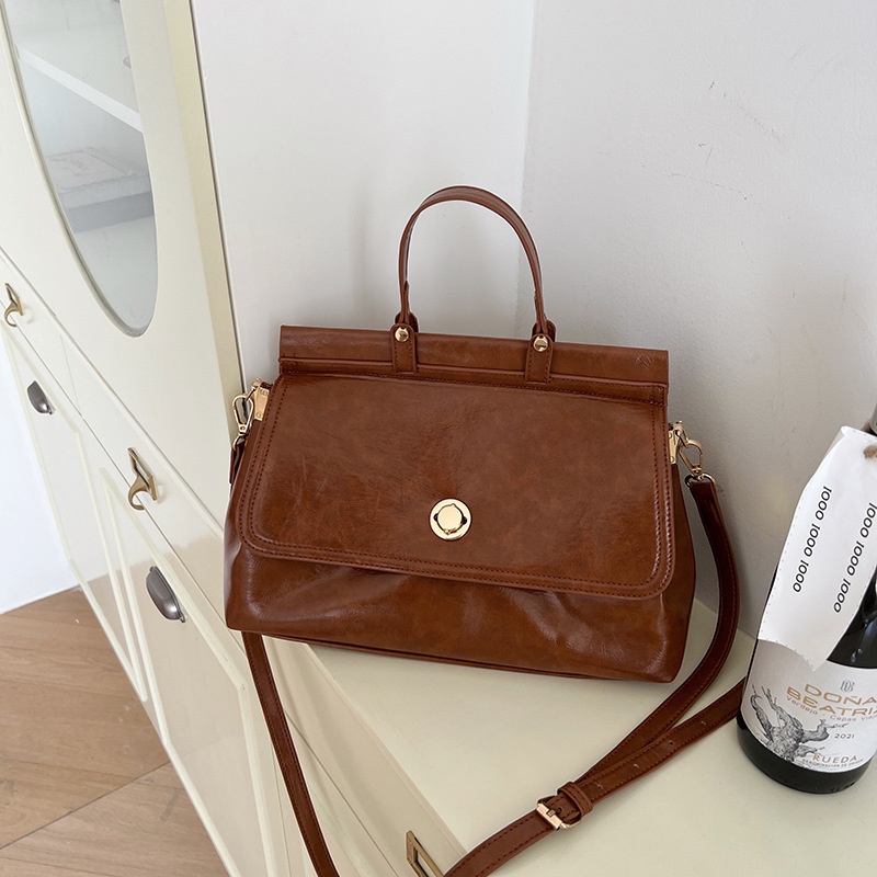 Korea INS Vintage Large Capacity Handbag Single Shoulder Crossbody ...