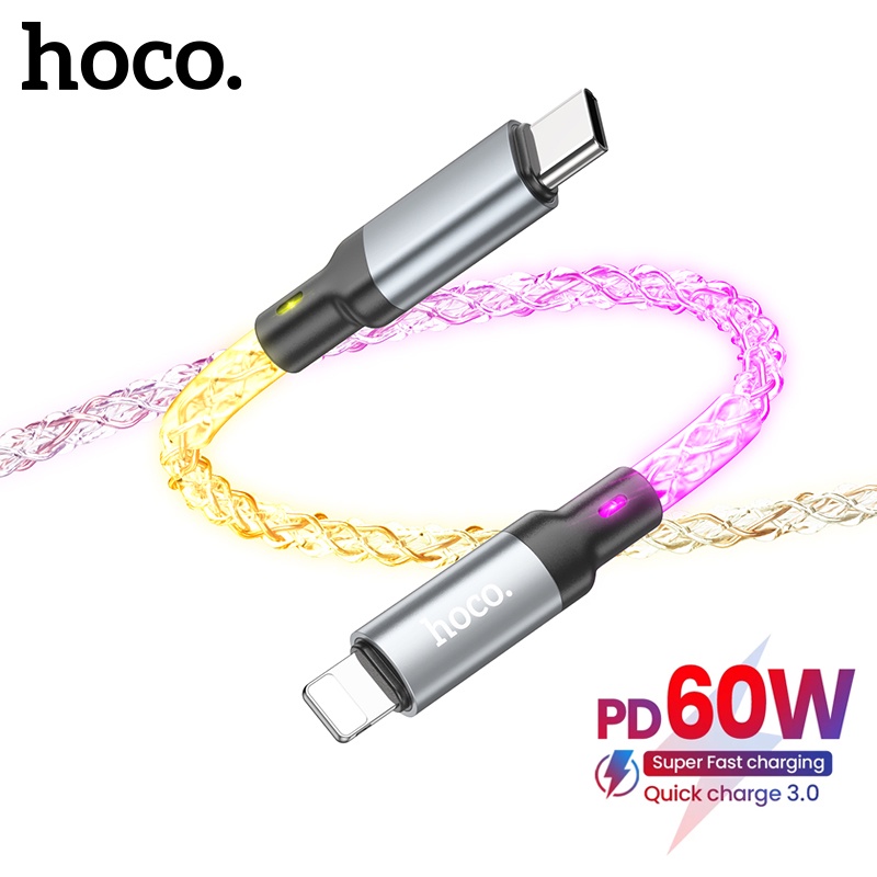 HOCO U112 Light LED 60W USB C To USB C Type C Cable USB C PD Fast ...
