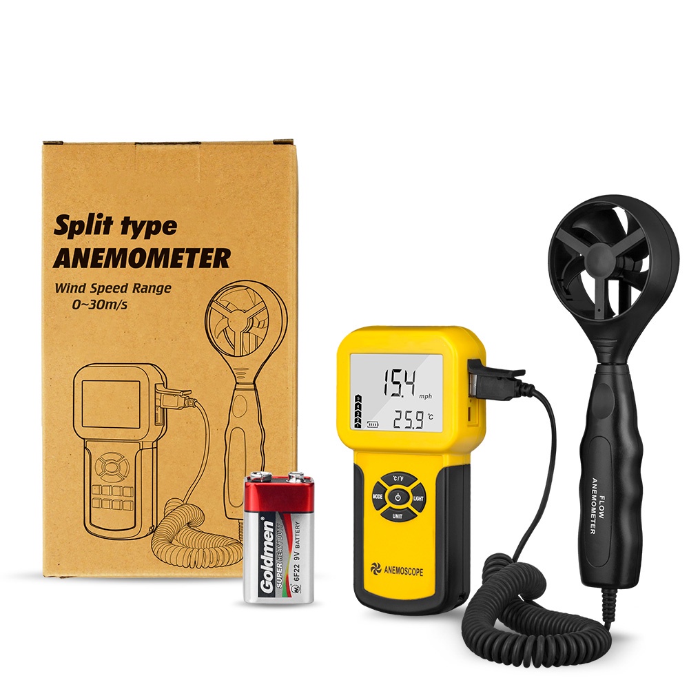 Anemometer 30m/s Wind Speed Meter Wind Velocity, Temperature Tester ...